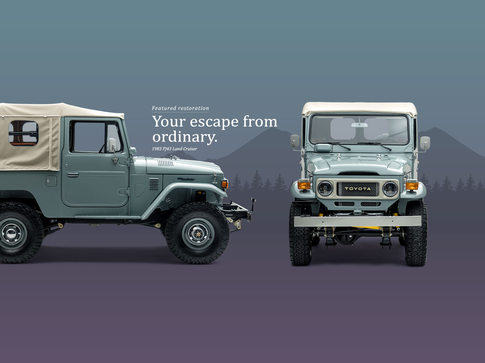 Toyota FJ40 for Sale - The FJ Company - Land Cruiser Restoration